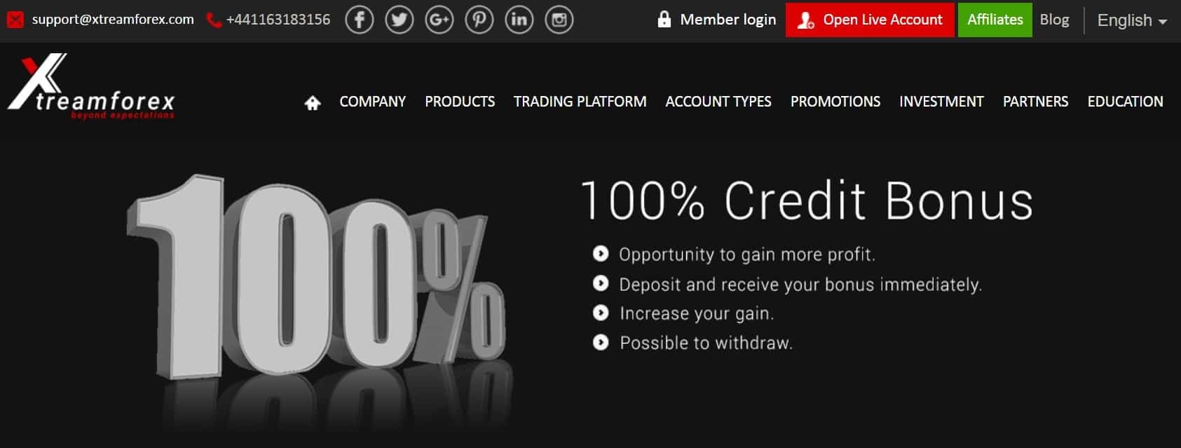 Xtreamforex - 100% Deposit Bonus - Forex Penguin
