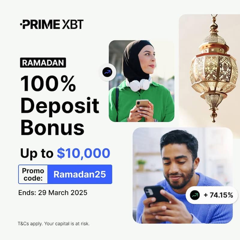 PrimeXBT ─ 100% Ramadan Bonus - Forex Penguin